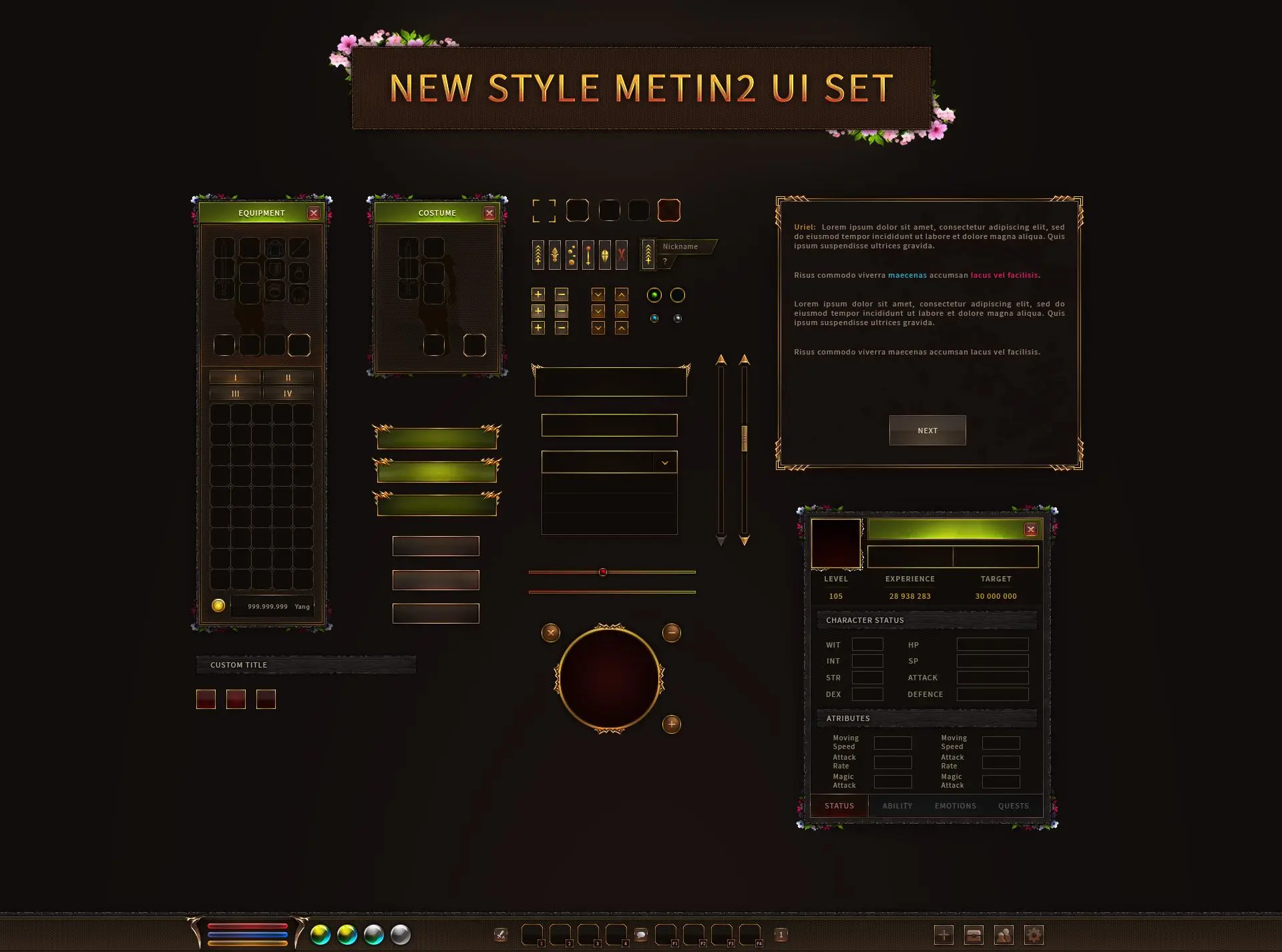Game-Ui Design (Full PSD) | Ko-Yardim - Knight Online Pvp Serverlar